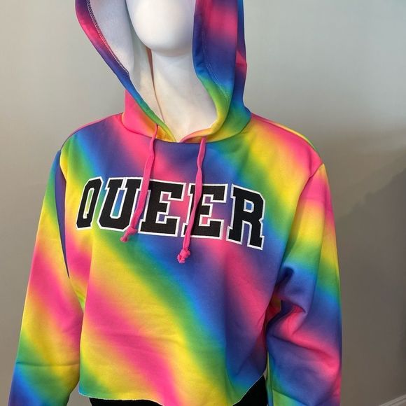 Dolls Kill | Tops | 7 Clubexx Dolls Kill Rainbow Unisex Hoodie Nwt ...